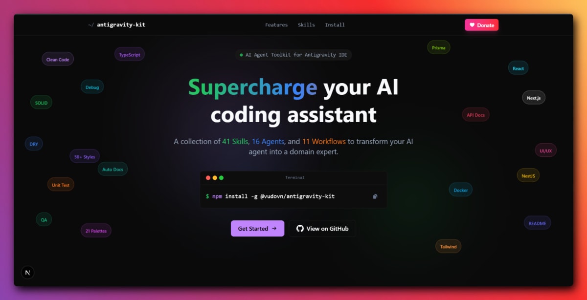 Antigravity Kit - AI Agent Capability Expansion Toolkit | Unikorn.vn